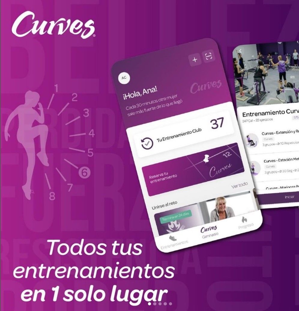 Accede a los entrenamientos online - Gimnasio Curves